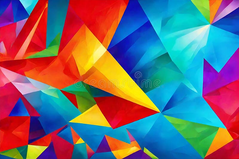 Colourful Psychodelic Prism Abstract with Multiple Colours Stock ...