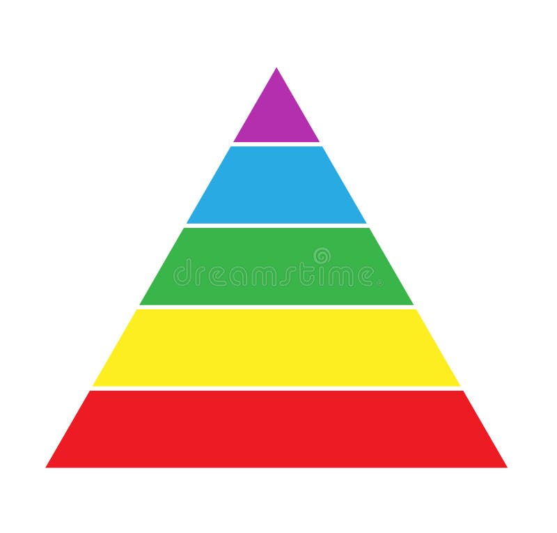 Colourful Pyramid Chart, Editable Vector Illustration Stock Vector ...
