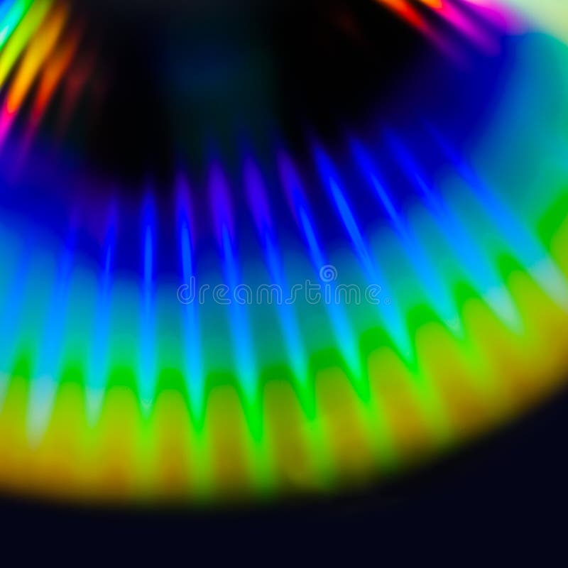 Colourful Rainbow Effect on a CD. Stock Photo - Image of refraction ...