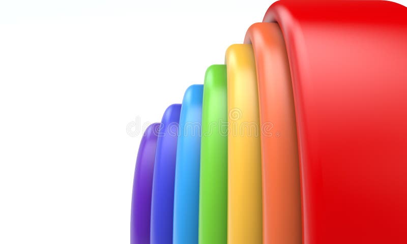 Colourful Rainbow Spectrum 3d Rendering Stock Illustration ...