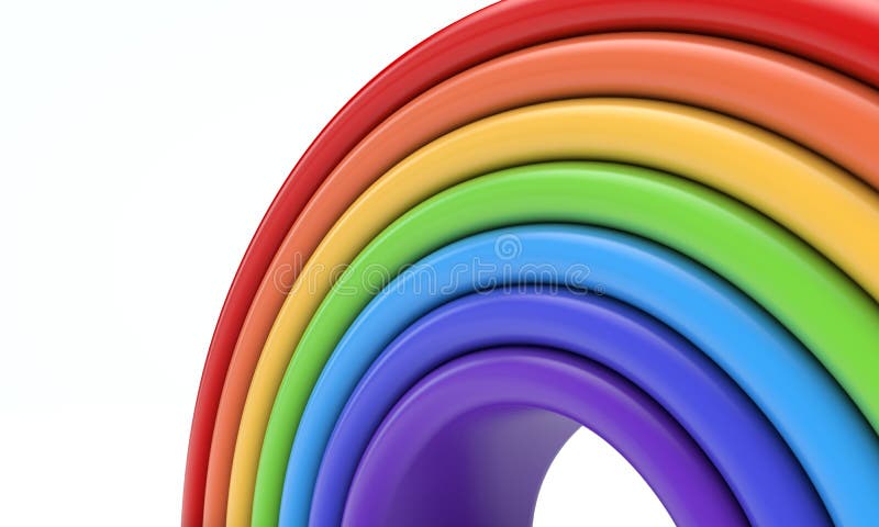 Colourful Rainbow Spectrum 3d Rendering Stock Illustration ...