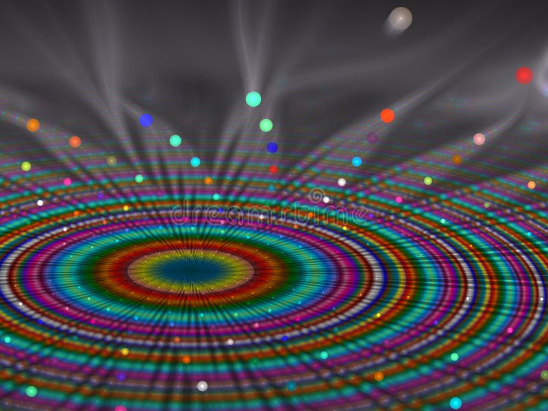 Colourful Rays Emerging in Spirals Patterns Stock Illustration ...