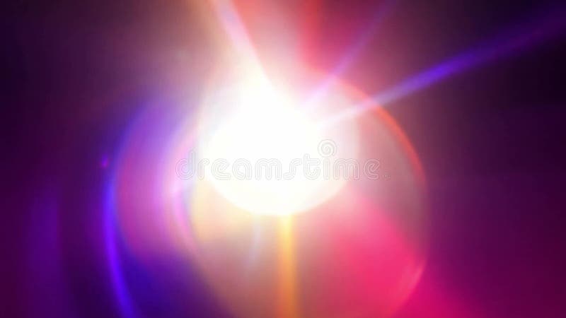 Colourful Rays of Light and Glows and Lens Flares on a Dark Background ...