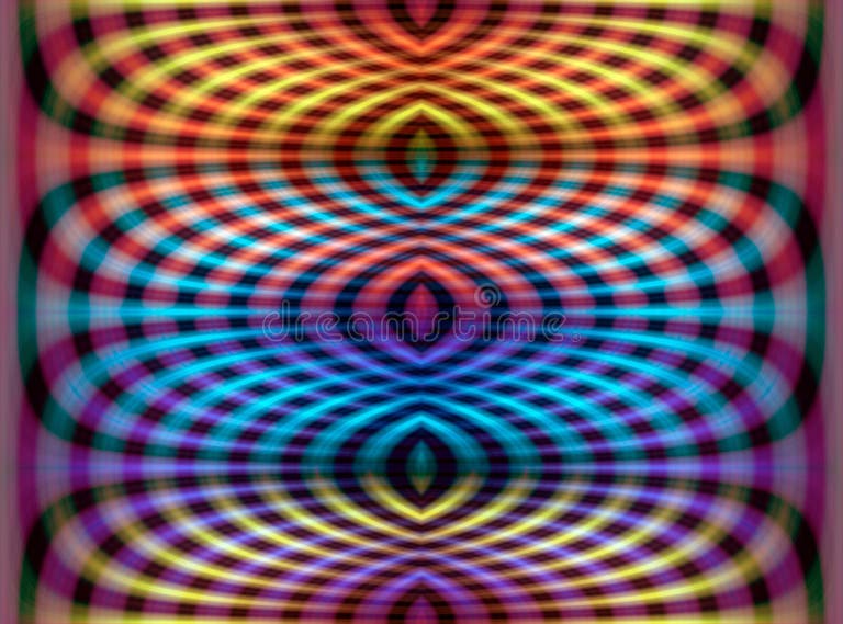 Colourful Retro Shapes Pattern Stock Illustration - Illustration of ...