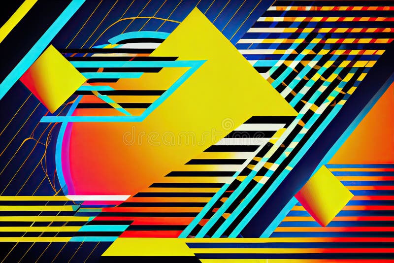 Colourful Retro Monaco Grand Prix Poster Generative AI Illustration ...