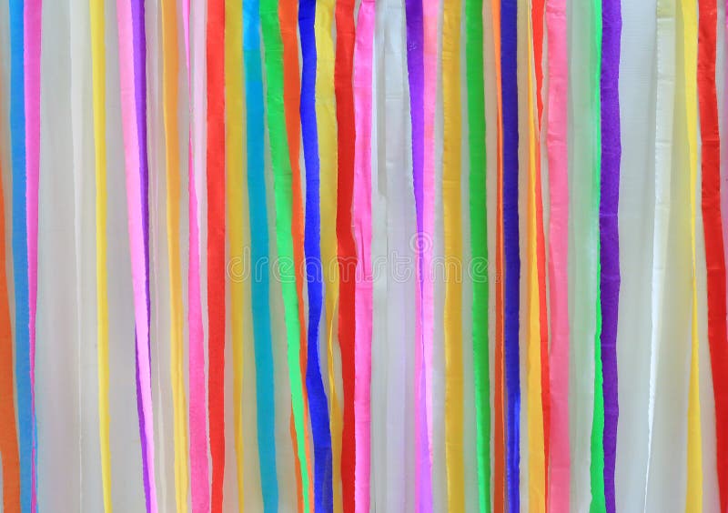 Colourful Ribbon Hanging for Decoration Background Stock Image - Image ...