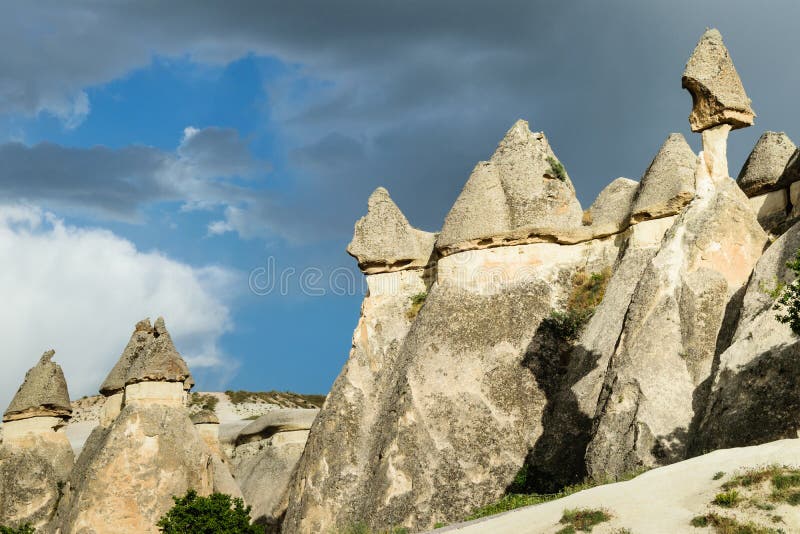 Colourful Rock Formations in Cappadocia Stock Image - Image of ...