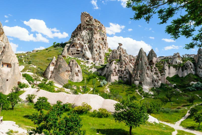 Colourful Rock Formations in Cappadocia Stock Photo - Image of ...