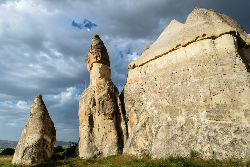 Colourful Rock Formations in Cappadocia Stock Image - Image of ground ...