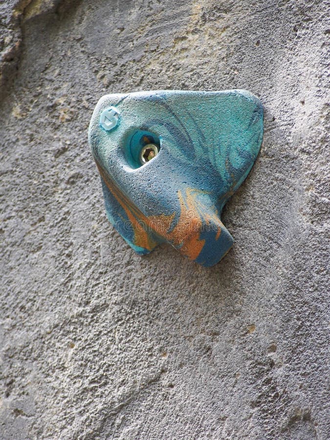 Colourful Rock on Rock Climbing Wall Stock Image - Image of game ...