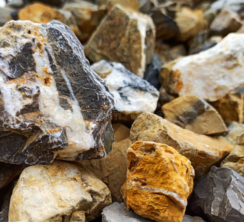 Colourful Rocks with Rough Uneven Surface Stock Photo - Image of ...