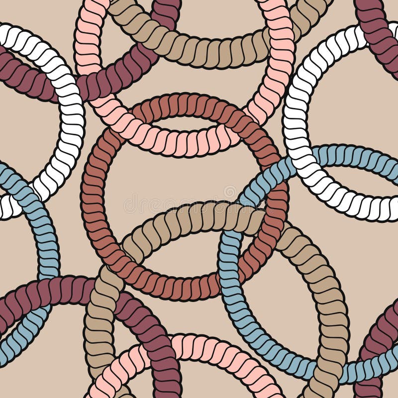 Circle Rings Abstract Geometric Seamless Pattern. Vector Illustration ...
