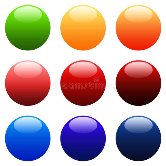 Colourful Round Gradient Web Buttons Stock Illustration - Illustration ...