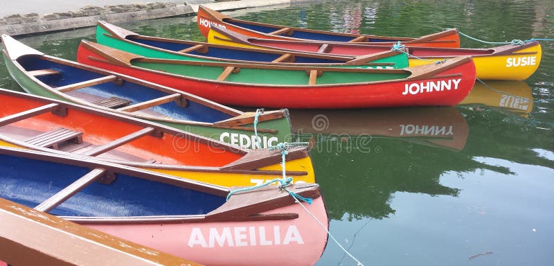 Colourful rowing boats stock photo. Image of summer, beautiful - 43312364