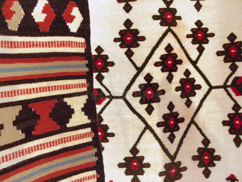 Colourful Rug Background Divided into Two Sections Stock Photo - Image ...