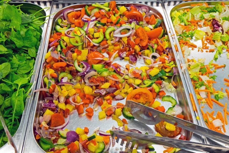 Colourful salad buffet stock image. Image of nutritious - 39278235