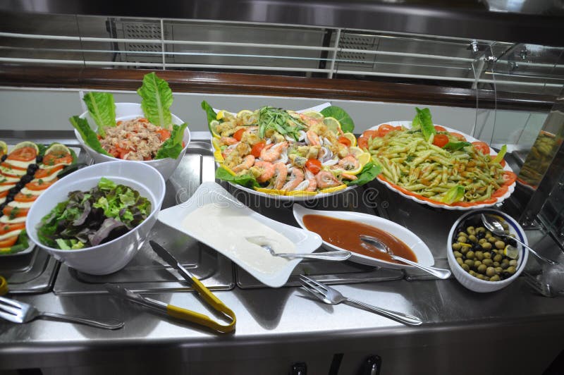 A Colourful Salad Buffet Seen in a Restaurant Stock Image - Image of ...