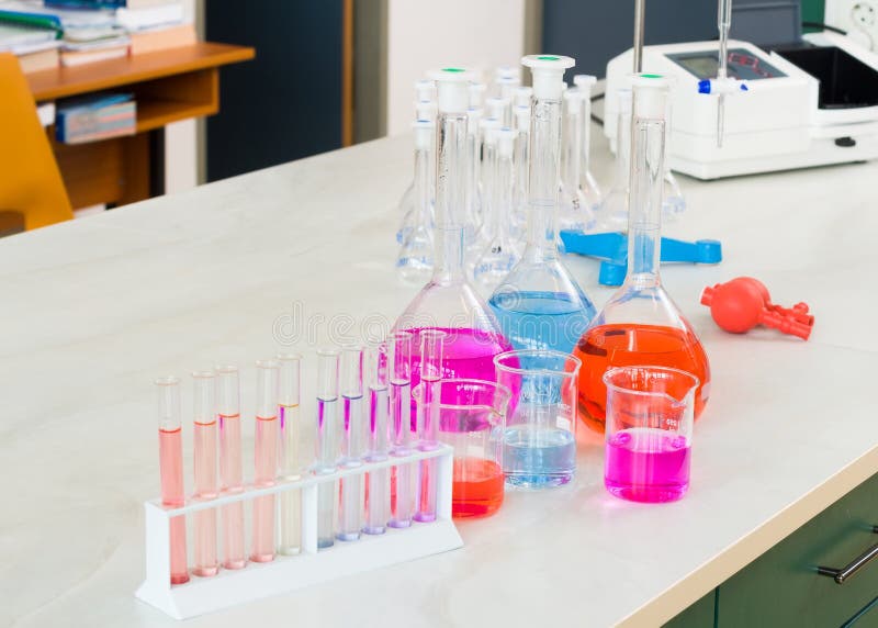 Colourful Scientific Experiment Stock Photo - Image of study ...
