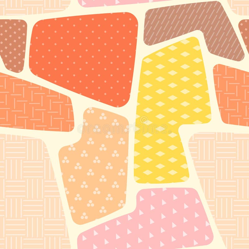 Colourful Seamless Patchwork with Different Patterns. Vector Design ...