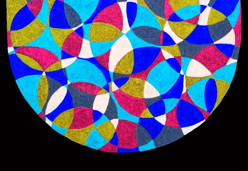 Colourful Semi Circle Pattern. Stock Illustration - Illustration of ...