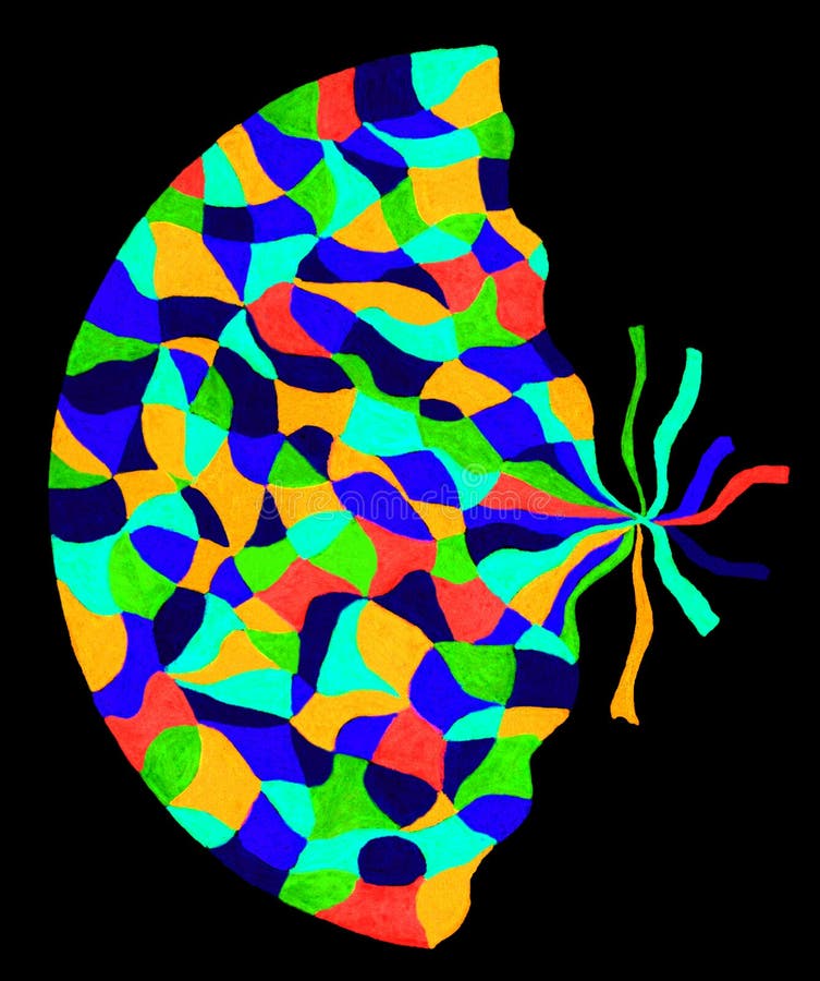 Colourful Semi Circle Pattern. Stock Illustration - Illustration of ...