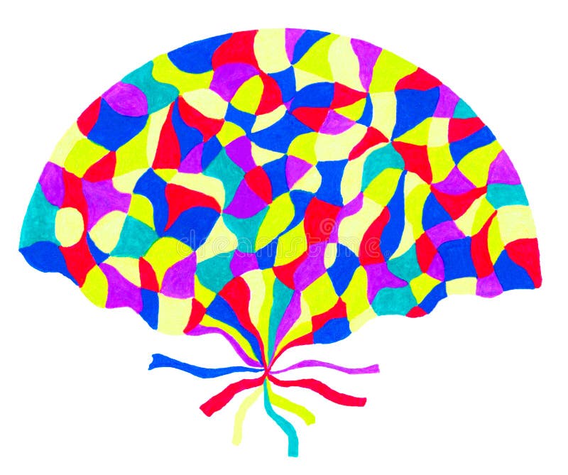 Colourful Semi Circle Pattern. Stock Illustration - Illustration of ...