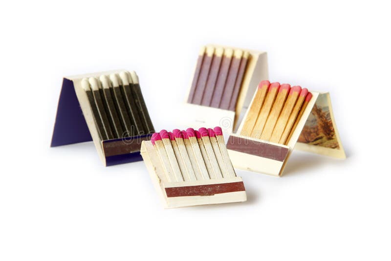 The Colourful Set of Matches Stock Image - Image of object, orange ...