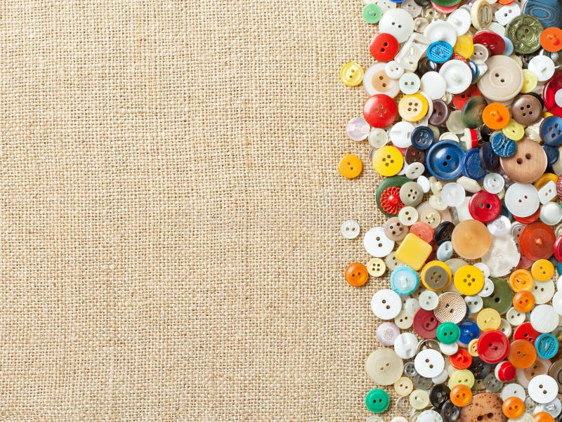 Colourful Sewing Buttons with Copy Space Stock Image - Image of fashion ...