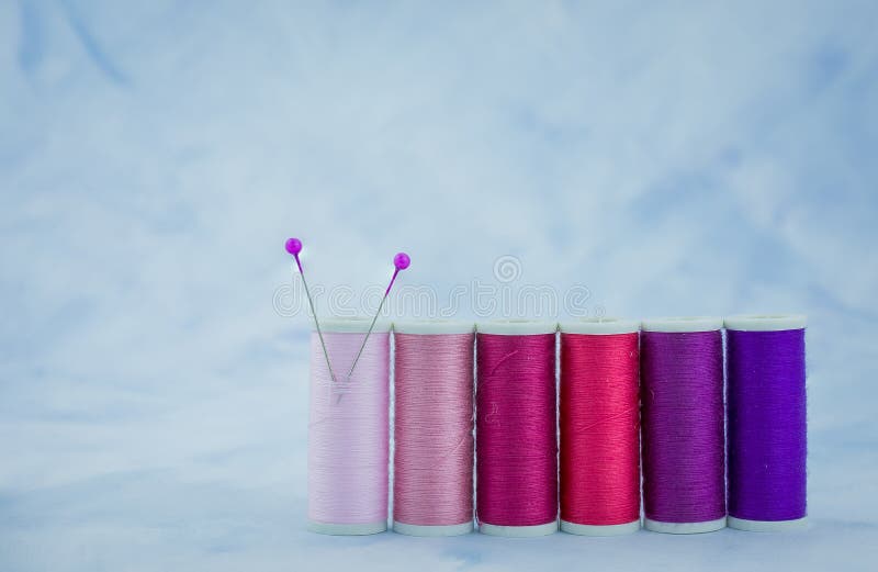 Colourful Sewing Threads Background Closeup Stock Image - Image of ...