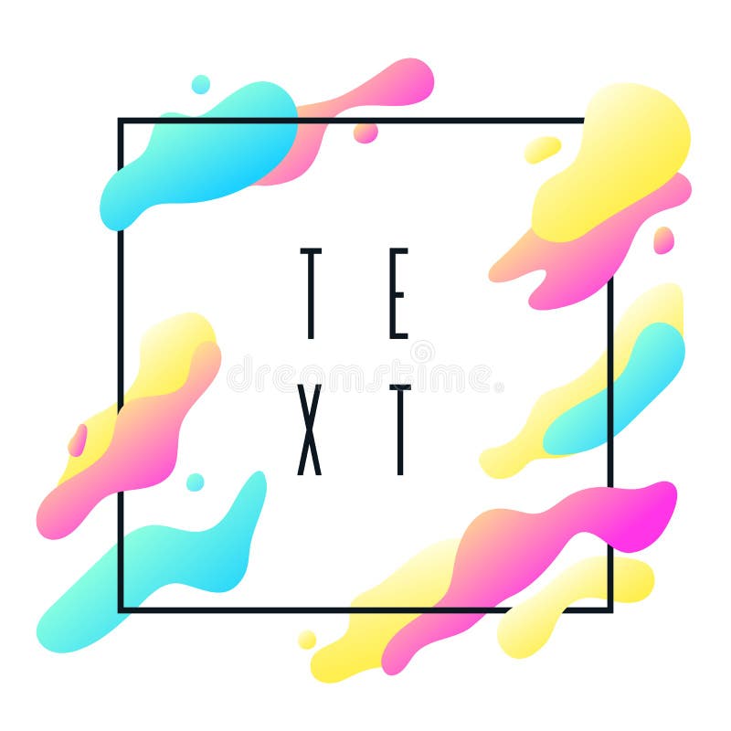 Colourful Shapes with Frame Stock Vector - Illustration of composition ...