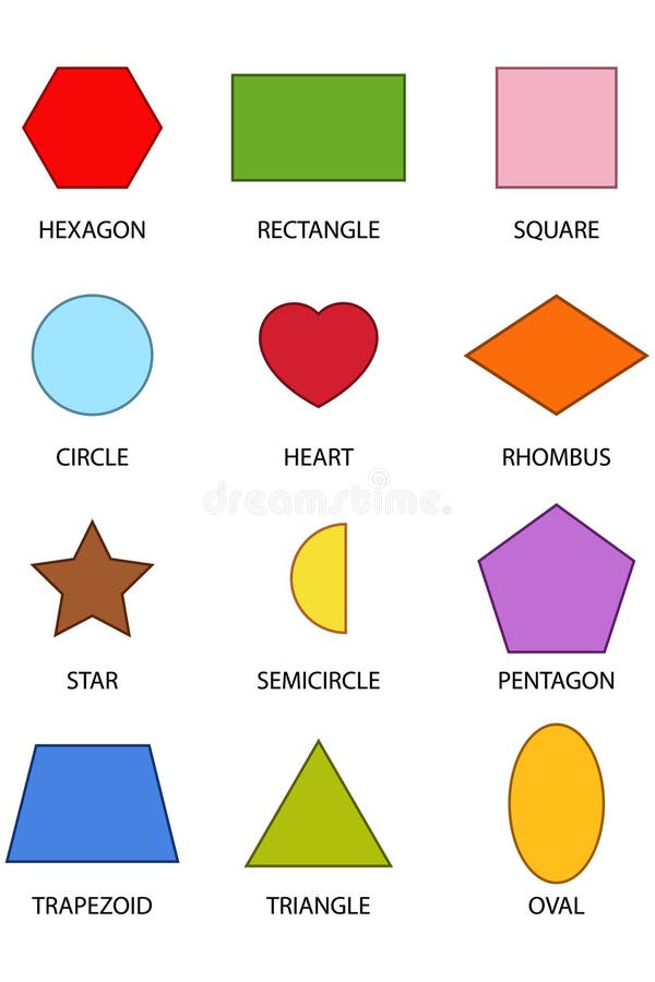 12 Colourful Shapes stock vector. Illustration of colorful - 69416744