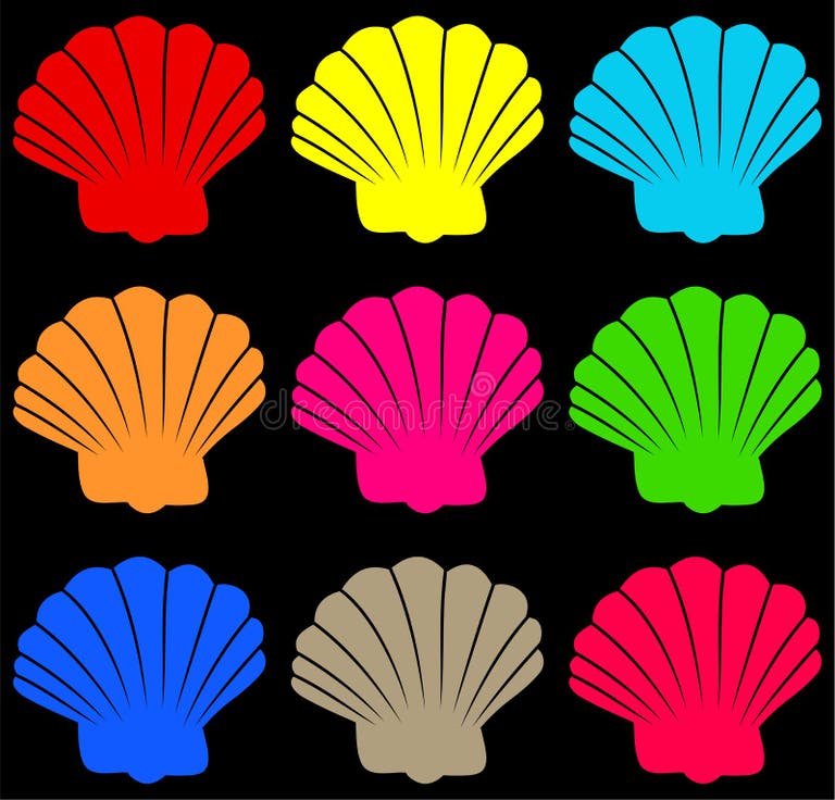 Shell Shapes Stock Illustrations – 6,945 Shell Shapes Stock ...