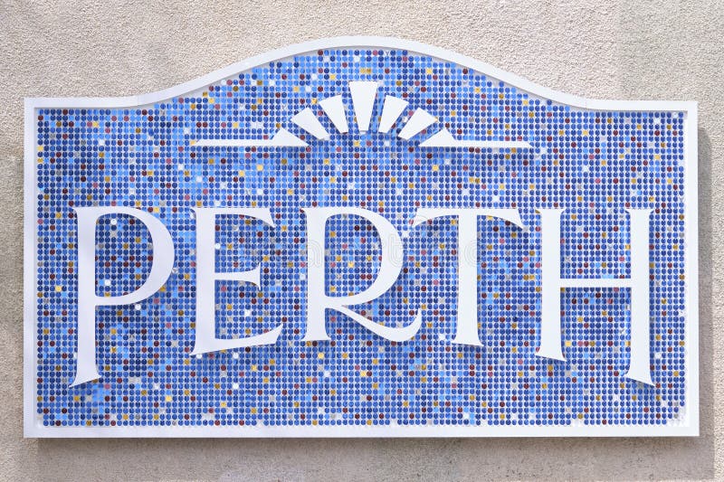 Perth Sign editorial photography. Image of bright, ontario - 301968992