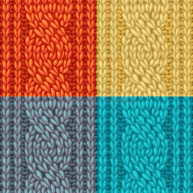 Cable Knit Pattern Vector