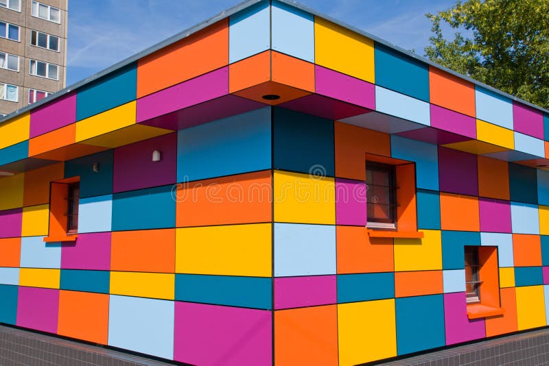 Small colourful building stock image. Image of building - 21236781