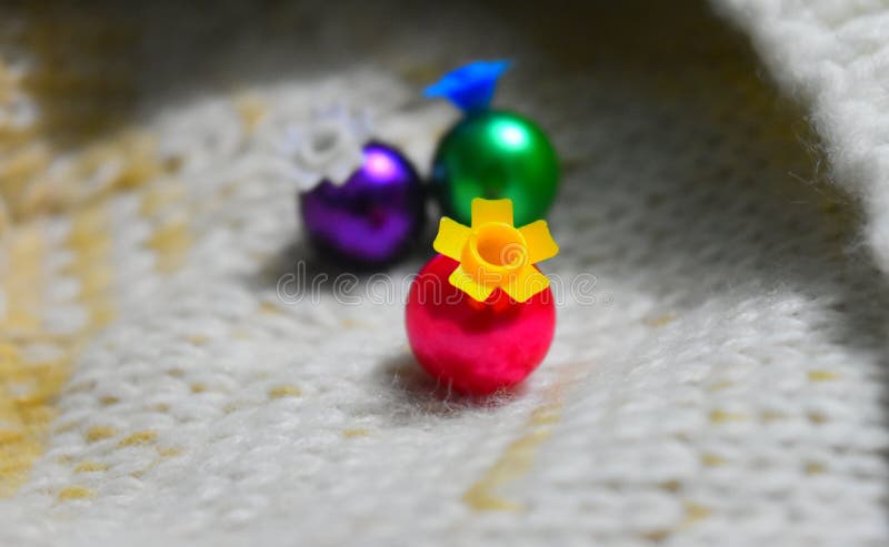 Colourful Small Plastic Objects on a Soft Surface Stock Photo - Image ...
