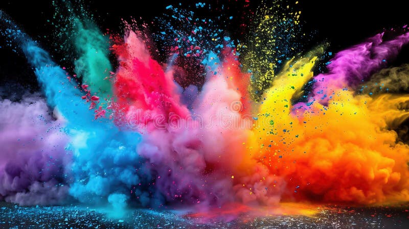 Colourful Smoke Background, Art, Magic Explosion Stock Image - Image of ...