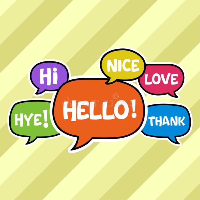 Colourful Speech Bubbles Set with Different Expressions Stock Vector ...