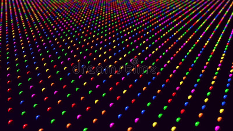 Colourful Sphere Dots Pattern Rainbow Colours Circle Glow Backdrop ...