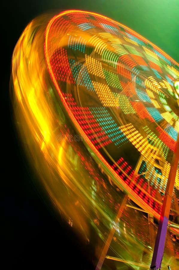 Colourful Spinning Fun Fair Light Trail Stock Photo - Image of igniting ...