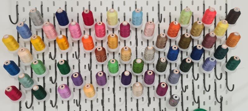 Colourful Spools for Embroidery Stock Photo - Image of small, flourish ...