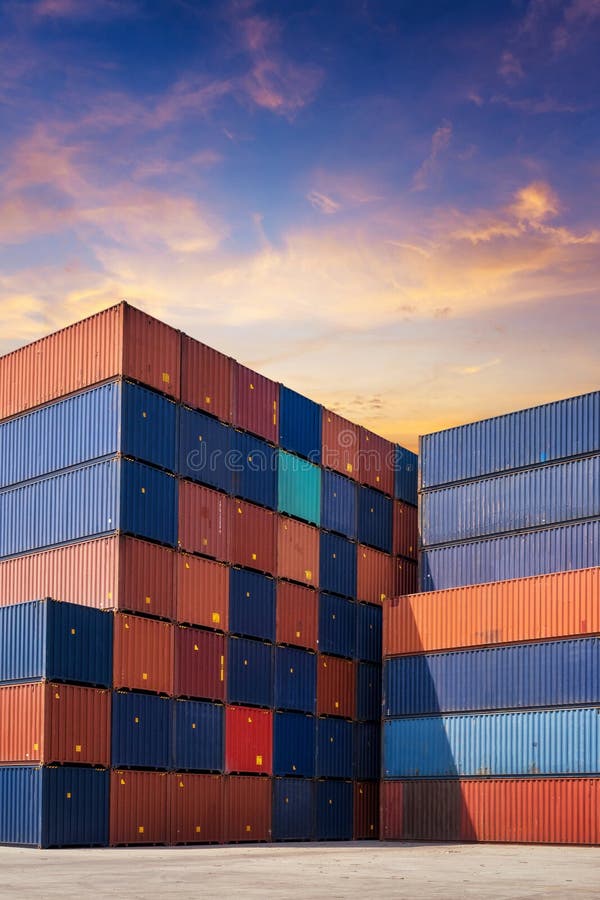 Colourful Stack Pattern of Cargo Shipping Containers Stock Image ...