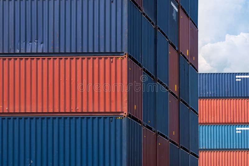 Colourful Stack Pattern of Cargo Shipping Containers Stock Image ...