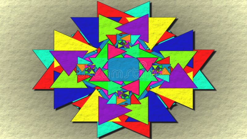 Colourful Stack of Triangles Stock Illustration - Illustration of muted ...