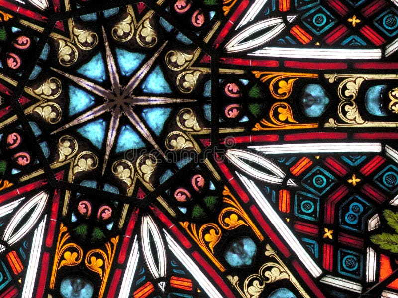 Colourful Stained Glass Pattern 7 Stock Image - Image of rotated ...