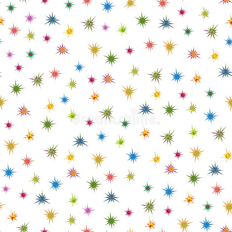 Colourful Stars Seamless Pattern Stock Vector - Illustration of funny ...