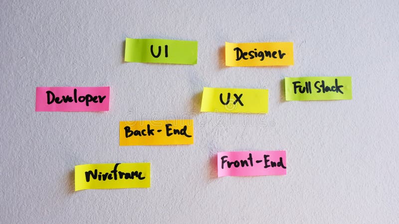 Colourful Sticky Notes with Brainstorm Strategy Workshop Business ...