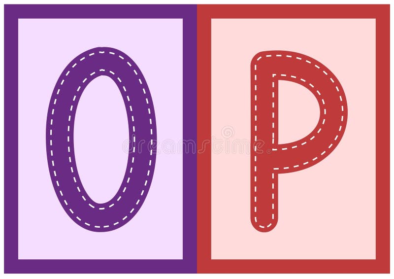Colourful Stitched Letters Alphabet Flashcards - 9 Stock Illustration ...