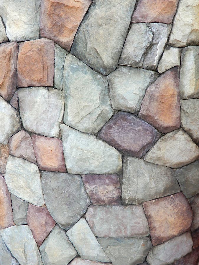 Colourful Stone Patterned Wall Stock Image - Image of patterned ...