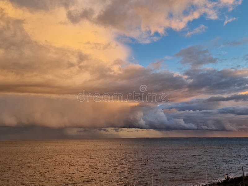 Colourful storm uk stock image. Image of evening, colourful - 262221231